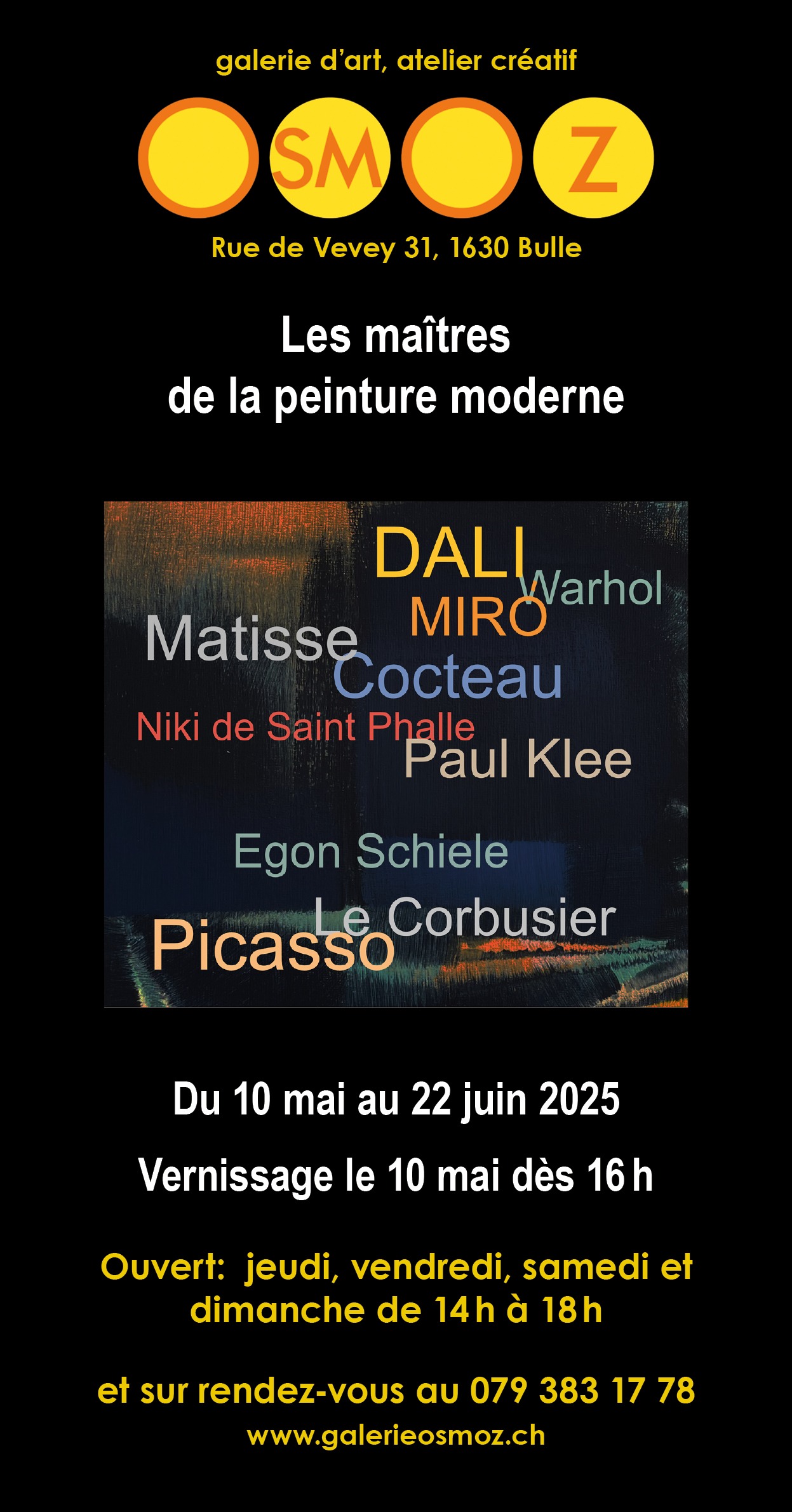 Bienvenue à la galerie Osmoz, rue de Vevey 31, 1630 Bulle